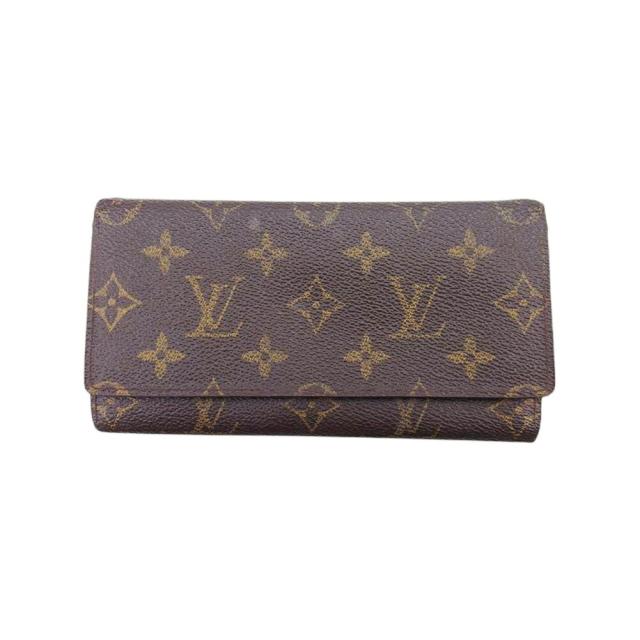 【BIGお買い物ラリー★30%OFFセール中】ルイ・ヴィトン LOUIS VUITTON 札入れモノグラム ポルトエン3カルトクレディ ブラウン レディース 中古