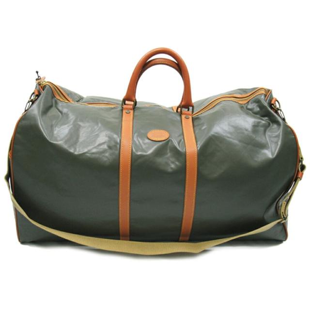 【BIGお買い物ラリー★30%OFFセール中】ボストンバッグロゴ 2WAYショルダー グリーン ブラウン ベージュ レディース 中古