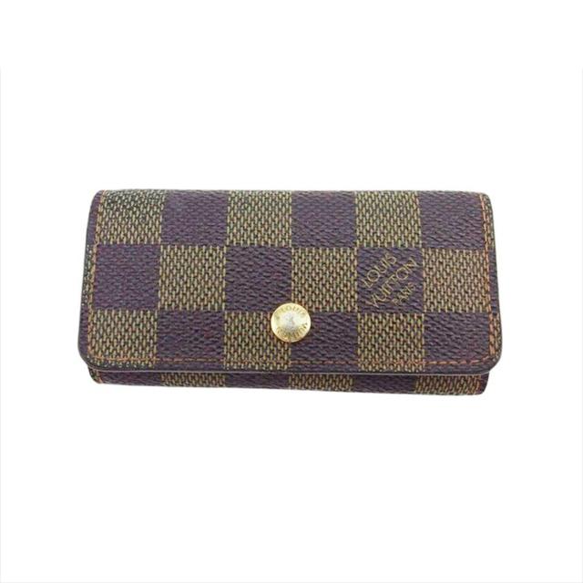 【BIGお買い物ラリー★30%OFFセール中】ルイ・ヴィトン LOUIS VUITTON キーケースダミエ ミュルティクレ4 ブラウン ベージュ ゴールド レディース 中古