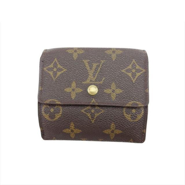 【BIGお買い物ラリー★30%OFFセール中】ルイ・ヴィトン LOUIS VUITTON 二つ折り財布モノグラム ポルトモネビエカルトクレディ ブラウン ベージュ ゴールド レディース 中古