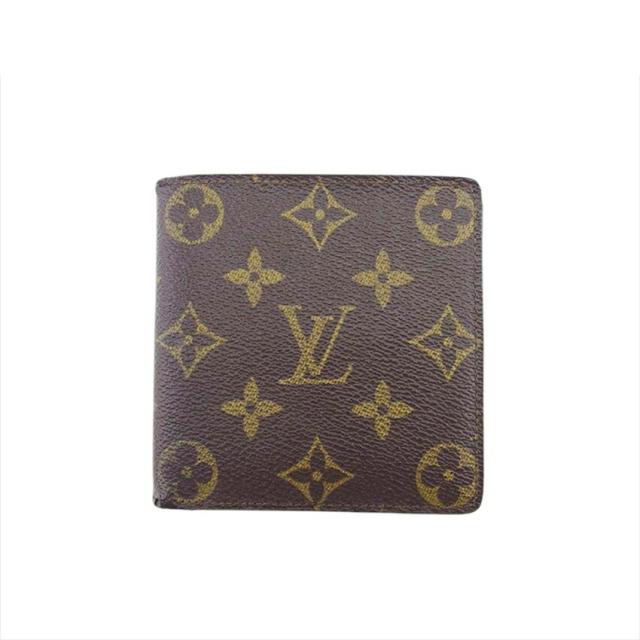 【X'masセール★30%OFF】ルイ・ヴィトン LOUIS VUITTON 二つ折り財布モノグラム ポルトビエカルトクレディモネ ブラウン ベージュ レディース 中古