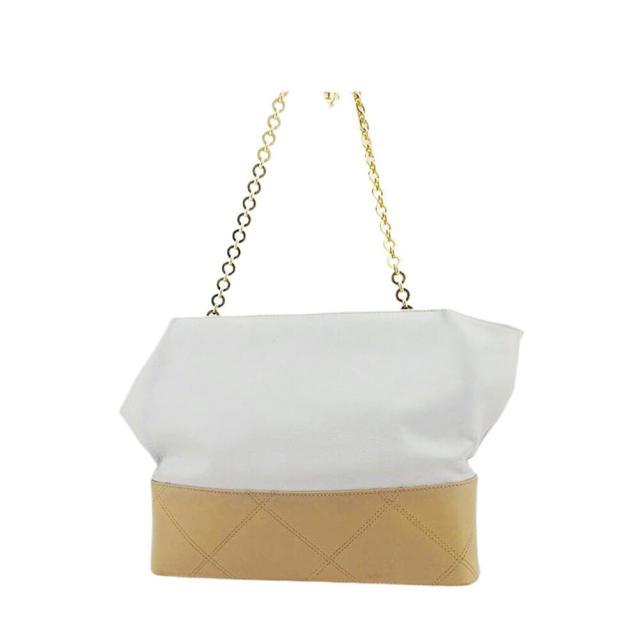 【X'masセール★30%OFF】サルヴァトーレフェラガモ Salvatore Ferragamo ショルダーバッグ アイボリー×ベージュ×ゴールド レディース 中古