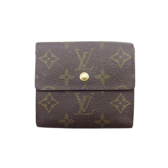 【X'masセール★30%OFF】ルイ・ヴィトン LOUIS VUITTON 二つ折り財布モノグラム ポルトモネビエカルトクレディ ブラウン レディース 中古