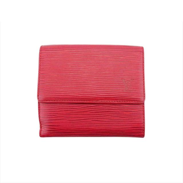 【X'masセール★30%OFF】ルイ・ヴィトン LOUIS VUITTON 二つ折り財布エピ ポルトモネビエカルトクレディ カスティリアン・レッド レディース 中古