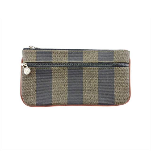 【BIGお買い物ラリー★30%OFFセール中】フェンディ FENDI ポーチペカン ペカン ブラウン×ブラック レディース 中古