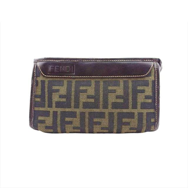 【BIGお買い物ラリー★30%OFFセール中】ファルディ FURDI ポーチズッカ ブラウン×ダークブラウン レディース 中古