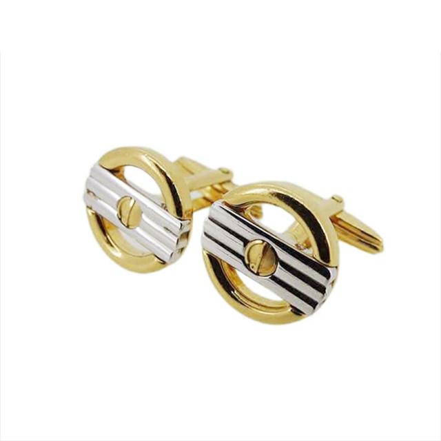 【X'masセール★30%OFF】ダンヒル Dunhill カフス シルバー×ゴールド レディース 中古