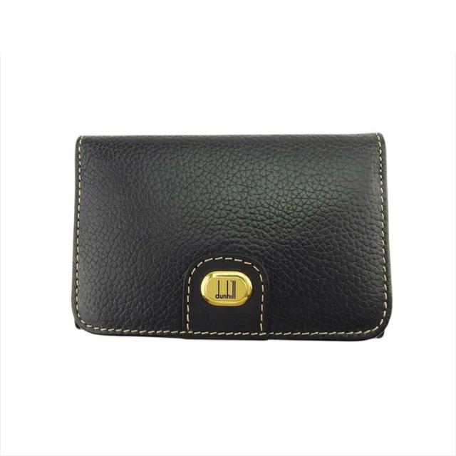 【BIGお買い物ラリー★30%OFFセール中】ダンヒル Dunhill キーケース ブラック×ゴールド レディース 中古