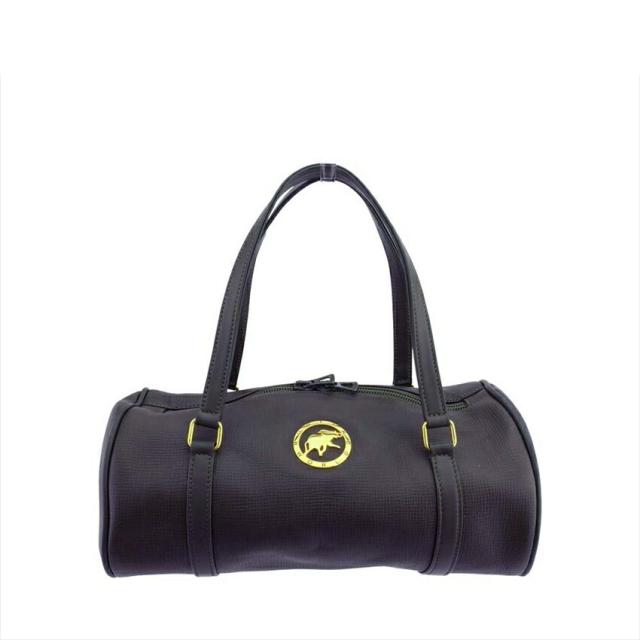 【BIGお買い物ラリー★30%OFFセール中】ハンティングワールド HUNTING WORLD ハンドバッグロゴプレート エレファントマーク グリーン ゴールド レディース 中古