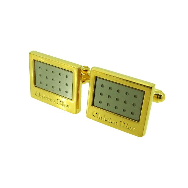 【X'masセール★30%OFF】ディオール Dior カフスロゴ スウィヴル式 ゴールド シルバー レディース 中古