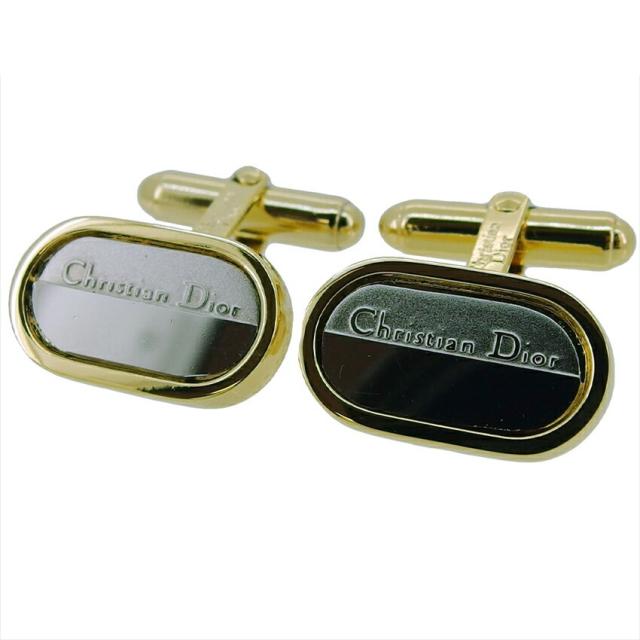 【BIGお買い物ラリー★30%OFFセール中】ディオール Dior カフス ゴールド×シルバー レディース 中古