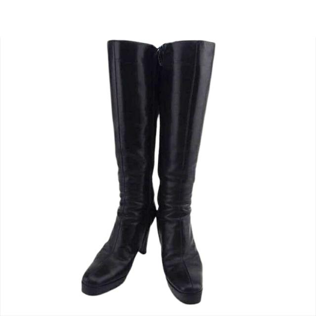 【BIGお買い物ラリー★30%OFFセール中】グッチ GUCCI ブーツ ブラック レディース 中古