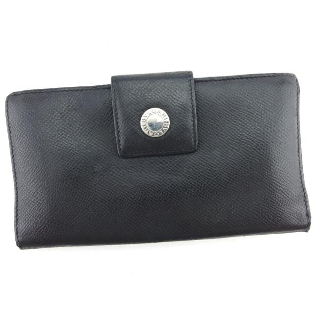 【BIGお買い物ラリー★30%OFFセール中】ブルガリ BVLGARI 長財布ブルガリブルガリ ブラック　シルバー レディース 中古