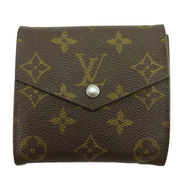 【BIGお買い物ラリー★30%OFFセール中】ルイ・ヴィトン LOUIS VUITTON 二つ折り財布モノグラム ダークブラウン　ブラウン レディース 中古