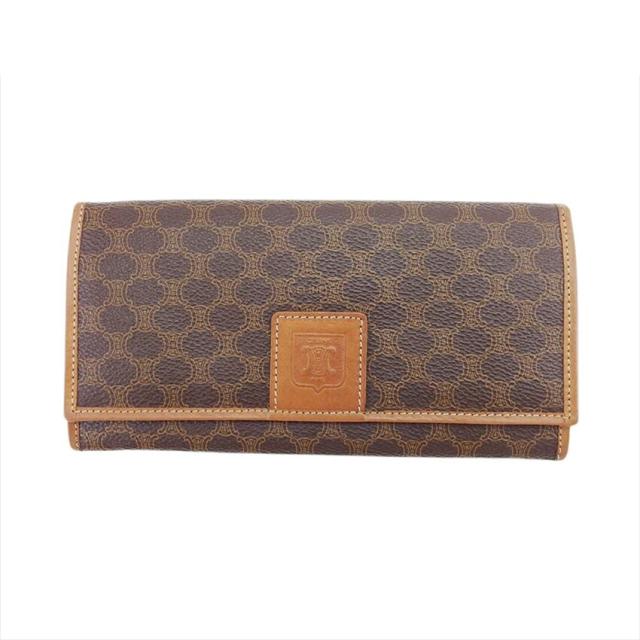 【X'masセール★30%OFF】セリーヌ CELINE 二つ折り財布マカダム マカダム ブラウン レディース 中古