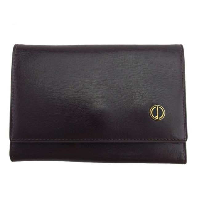 【BIGお買い物ラリー★30%OFFセール中】ダンヒル Dunhill キーケースｄマーク ブラウン　ゴールド レディース 中古