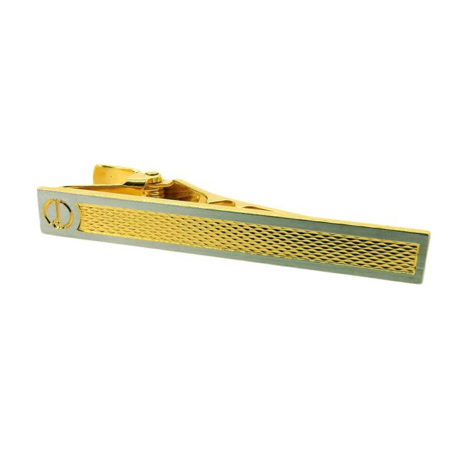 【X'masセール★30%OFF】ダンヒル Dunhill タイピンｄマーク ワニロ式 シルバー　ゴールド レディース 中古