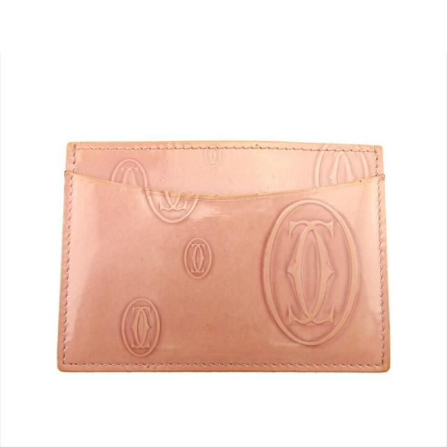 【BIGお買い物ラリー★30%OFFセール中】カルティエ CARTIER カードケースハッピーバースデー ピンク レディース 中古