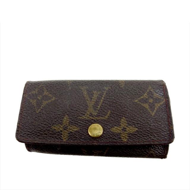 【BIGお買い物ラリー★30%OFFセール中】ルイ・ヴィトン LOUIS VUITTON キーケースモノグラム ミュルティクレ4 ブラウン ベージュ ゴールド レディース 中古