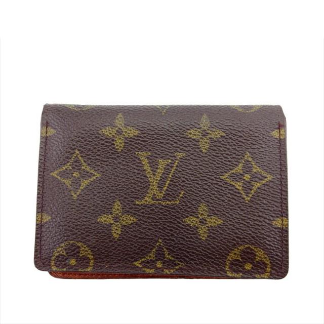 【BIGお買い物ラリー★30%OFFセール中】ルイ・ヴィトン LOUIS VUITTON パスケースモノグラム ポルト2カルトヴェルティカル ブラウン ベージュ レディース 中古