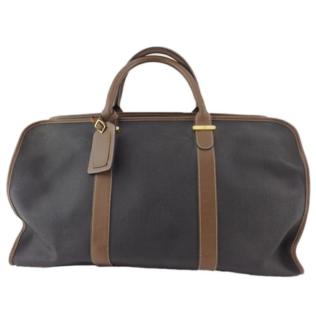 【BIGお買い物ラリー★30%OFFセール中】ダンヒル Dunhill ボストンバッグヘリンボーン グレー 灰色 ブラック ブラウン レディース 中古