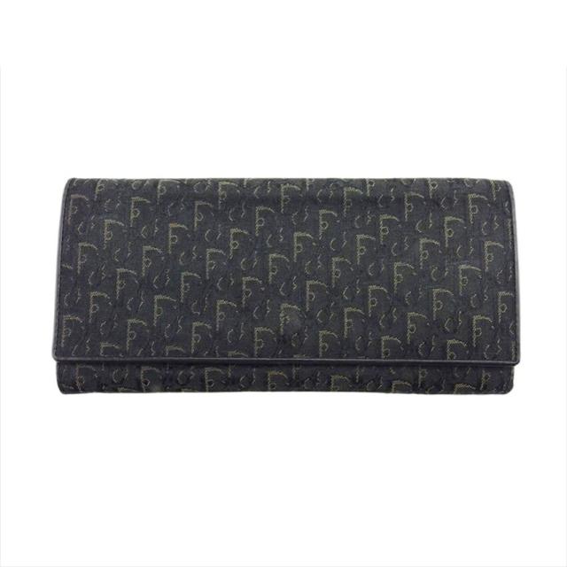 【X'masセール★30%OFF】ディオール Dior 長財布トロッター トロッター ブラック×ブラウン レディース 中古