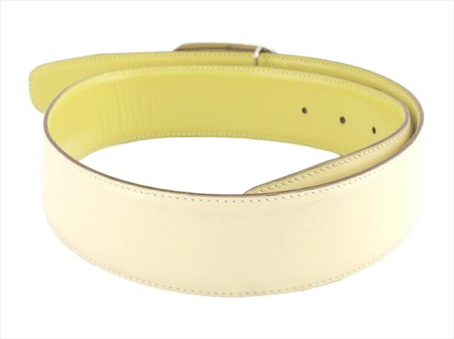 【BIGお買い物ラリー★30%OFFセール中】グッチ GUCCI ベルトリバーシブル インターロッキングG トップ式バックル ベージュ イエロー シルバー レディース 中古 BIGお買い物ラリー☆30%OFFセール中】グッチ GUCCI ベルトリバーシブル