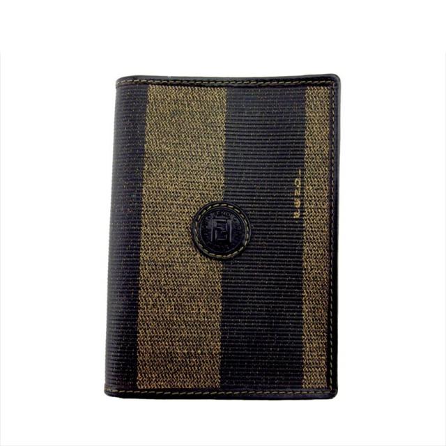 【BIGお買い物ラリー★30%OFFセール中】フェンディ FENDI カードケースペカン ブラック ベージュ レディース 中古