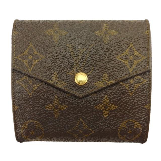 【X'masセール★30%OFF】ルイ・ヴィトン LOUIS VUITTON 二つ折り財布モノグラム ダークブラウン レディース 中古