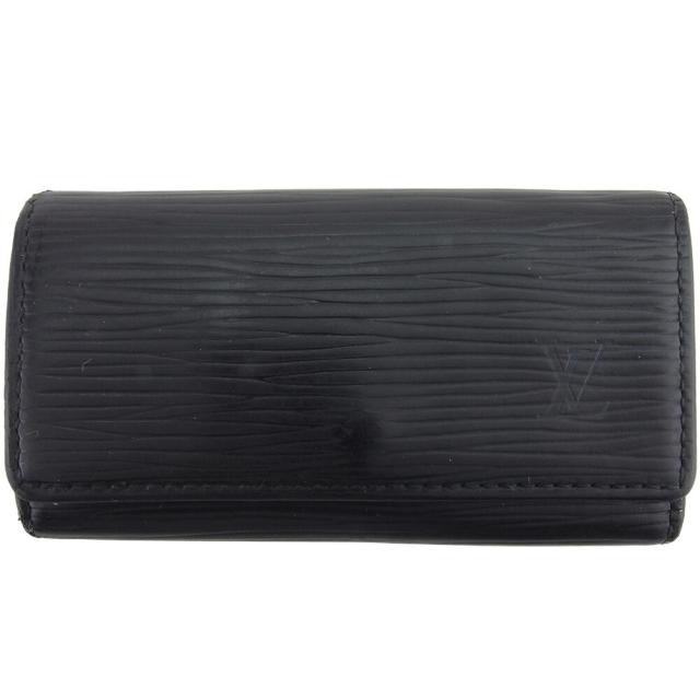 【BIGお買い物ラリー★30%OFFセール中】ルイ・ヴィトン LOUIS VUITTON キーケースエピ ミュルティクレ4 ブラック ゴールド レディース 中古