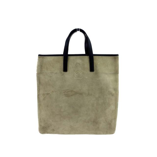 【X'masセール★30%OFF】ロエベ LOEWE トートバッグアナグラム ベージュ ブラック レディース 中古