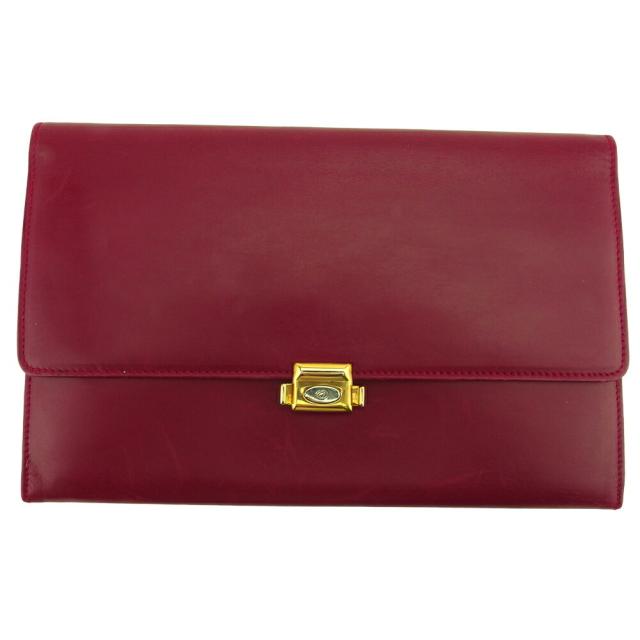 【BIGお買い物ラリー★30%OFFセール中】グッチ GUCCI クラッチバッグダブルG オールドグッチ レッド ゴールド シルバー レディース 中古