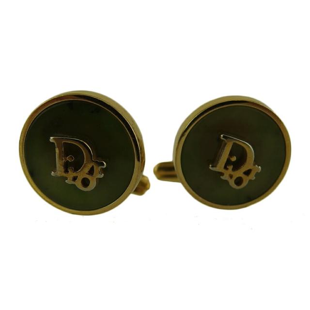 【X'masセール★30%OFF】ディオール Dior カフスロゴ スウィヴル式 ゴールド ゴールド レディース 中古