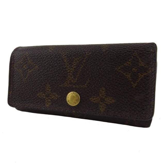 【BIGお買い物ラリー★30%OFFセール中】ルイ・ヴィトン LOUIS VUITTON キーケースモノグラム ミュルティクレ4 ブラウン ベージュ ゴールド レディース 中古
