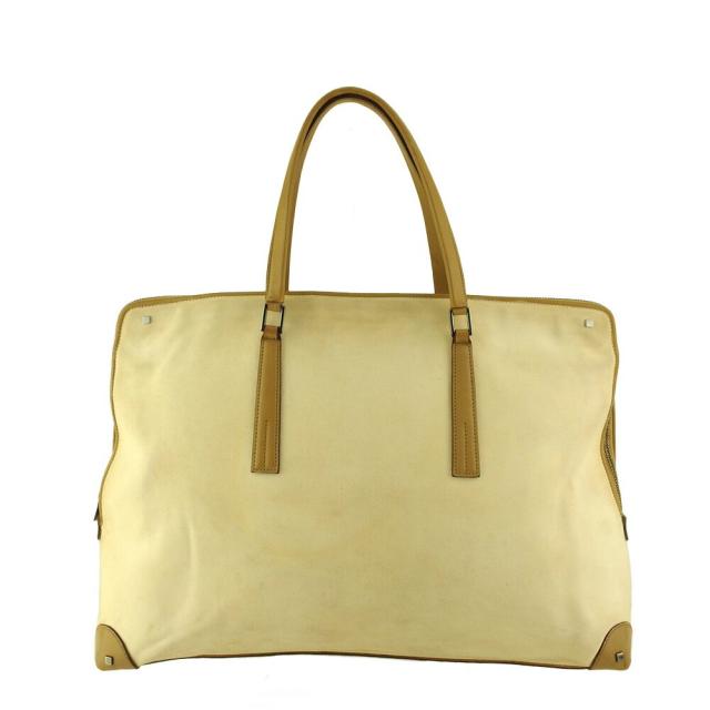 【X'masセール★30%OFF】グッチ GUCCI トートバッグ異素材コンビ ベージュ シルバー レディース 中古