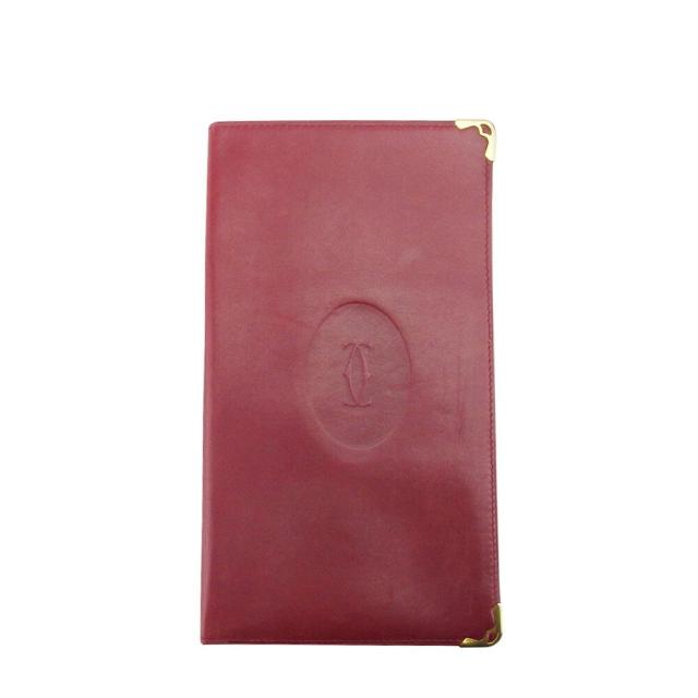 【BIGお買い物ラリー★30%OFFセール中】カルティエ CARTIER 札入れマストライン ボルドー ゴールド レディース 中古