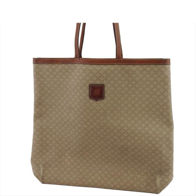 【BIGお買い物ラリー★30%OFFセール中】セリーヌ CELINE トートバッグマカダム ベージュ ブラウン レディース 中古