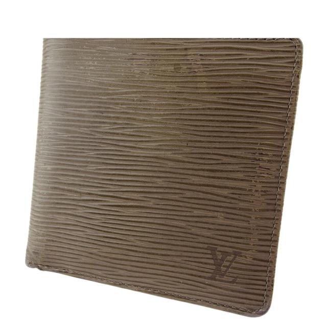 【BIGお買い物ラリー★30%OFFセール中】ルイ・ヴィトン LOUIS VUITTON 二つ折り財布エピ ポルトビエカルトクレディモネ グレー 灰色 レディース 中古