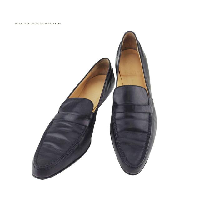 【BIGお買い物ラリー★30%OFFセール中】バリー BALLY パンプスローファー ♯37 ブラック レディース 中古