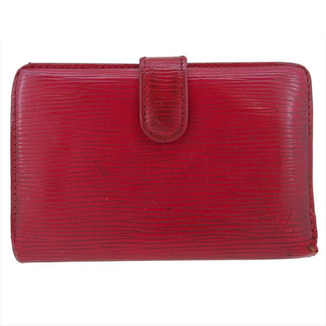 【BIGお買い物ラリー★30%OFFセール中】ルイ・ヴィトン LOUIS VUITTON 二つ折り財布エピ ポルトモネビエヴィエノワ レッド ゴールド レディース 中古