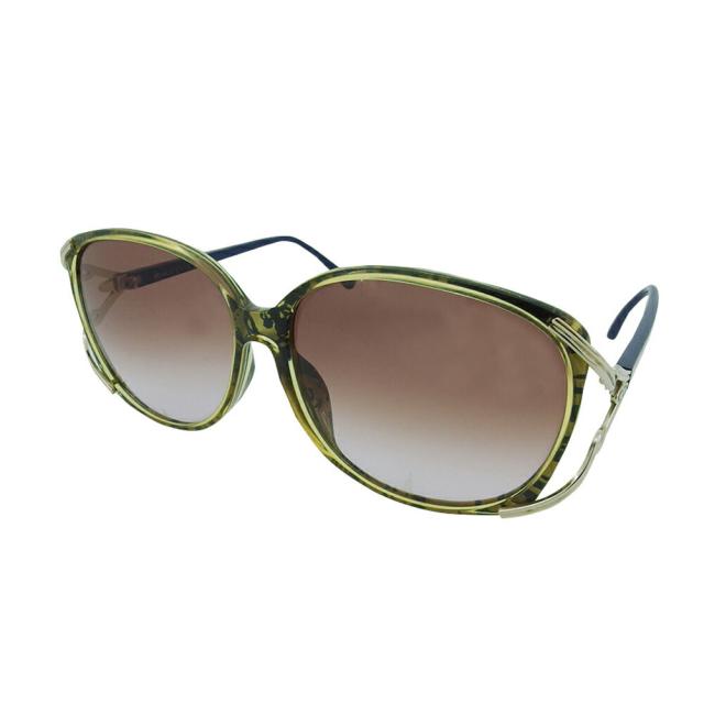 【X'masセール★30%OFF】ディオール Dior サングラスフルリム サイドCDマーク ベージュ ブラウン ネイビー系 レディース 中古