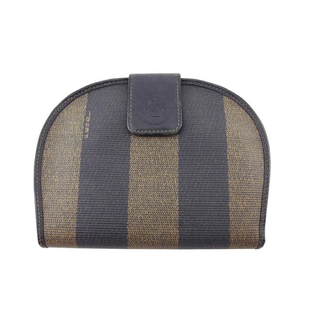 【BIGお買い物ラリー★30%OFFセール中】フェンディ FENDI 二つ折り財布ペカン ベージュ ブラック レディース 中古