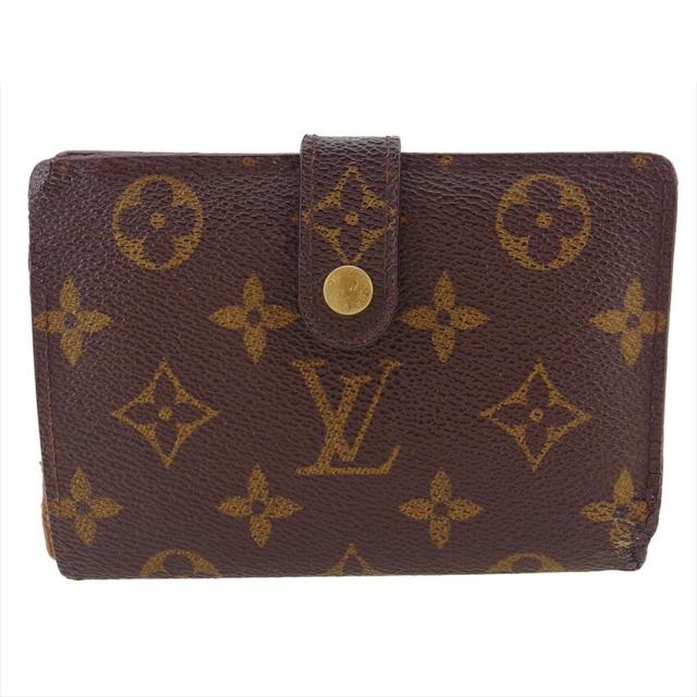 【BIGお買い物ラリー★30%OFFセール中】ルイ・ヴィトン LOUIS VUITTON 二つ折り財布モノグラム ポルトモネビエヴィエノワ ブラウン ベージュ ゴールド レディース 中古