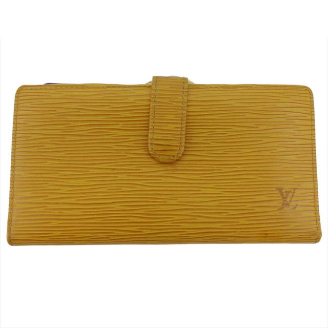 【BIGお買い物ラリー★30%OFFセール中】ルイ・ヴィトン LOUIS VUITTON 長財布エピ コンチネンタルヴィエノワ イエロー ゴールド パープル レディース 中古