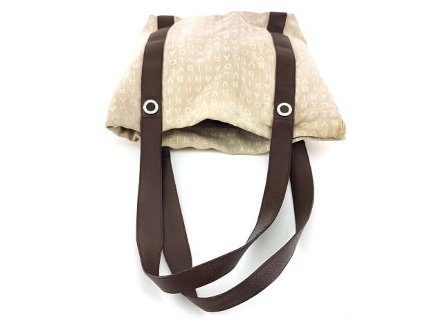 ブルガリ BVLGARI トートバッグロゴマニア コローレ ベージュ ブラウン