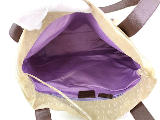 ブルガリ BVLGARI トートバッグロゴマニア コローレ ベージュ ブラウン