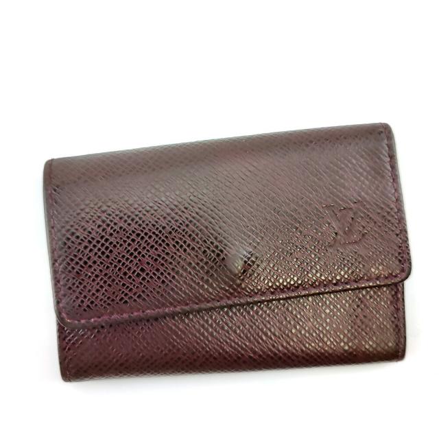 【X'masセール★30%OFF】ルイ・ヴィトン LOUIS VUITTON キーケースタイガ ミュルティクレ6 ブラウン パープル ゴールド レディース 中古