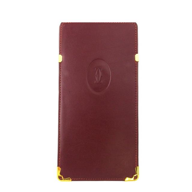 【BIGお買い物ラリー★30%OFFセール中】カルティエ CARTIER メガネケースマストライン ボルドー ゴールド レディース 中古