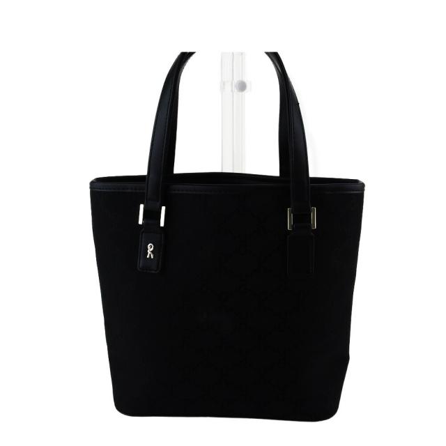 【BIGお買い物ラリー★30%OFFセール中】ロベルタ・ディ・カメリーノ Roberta di Camerino ハンドバッグRモチーフ柄 ブラック シルバー レディース 中古