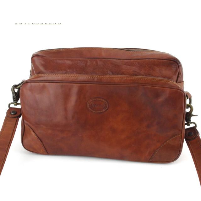 【BIGお買い物ラリー★30%OFFセール中】バリー BALLY ショルダーバッグロゴ ブラウン ゴールド レディース 中古